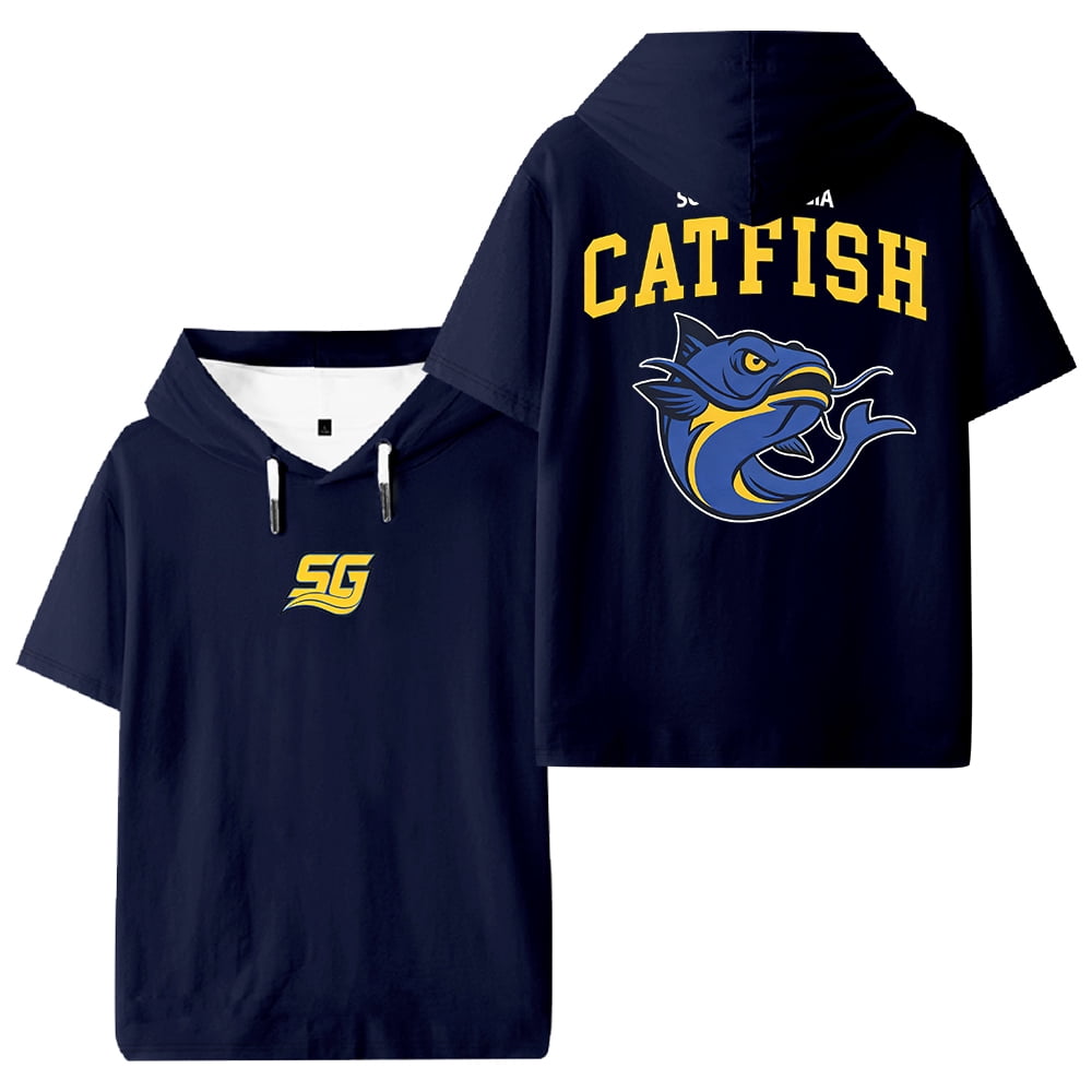 Chad Powers South Georgia Catfish Logo Hooded T-shirt Short Sleeve Tee ...