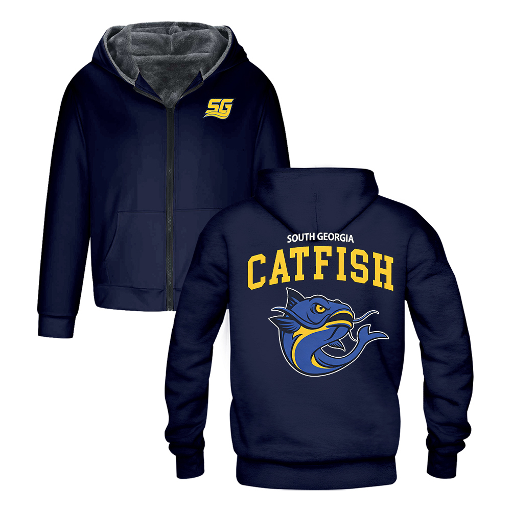 Chad Powers South Georgia Catfish Logo Zipper Hoodie Long Sleeve Jacket ...