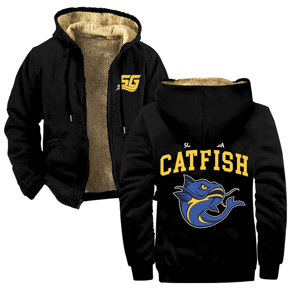 Chad Powers South Georgia Catfish Zipper Plush Hoodie – Unisex Full Zip ...