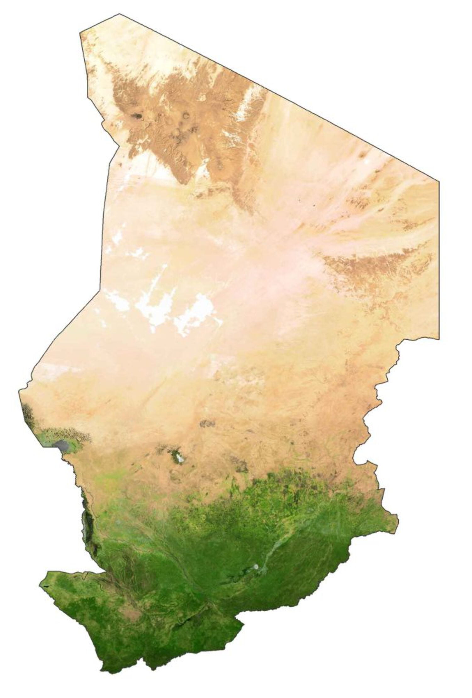 Chad Satellite Map GLOSSY POSTER PICTURE PHOTO PRINT BANNER CONVERSATIONPRINTS - Walmart.com