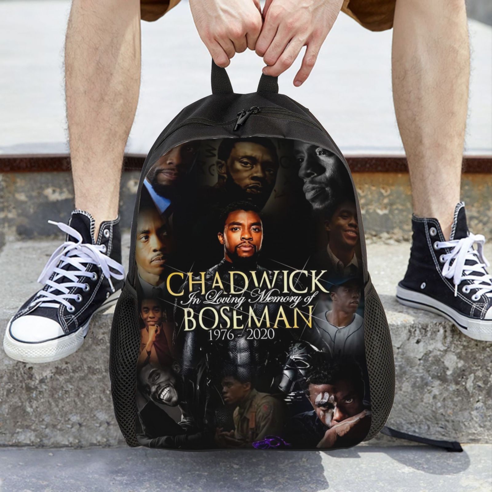 Chadwick Boseman Anime Backpack Travel Bag 3d Printing Casual Daypack ...