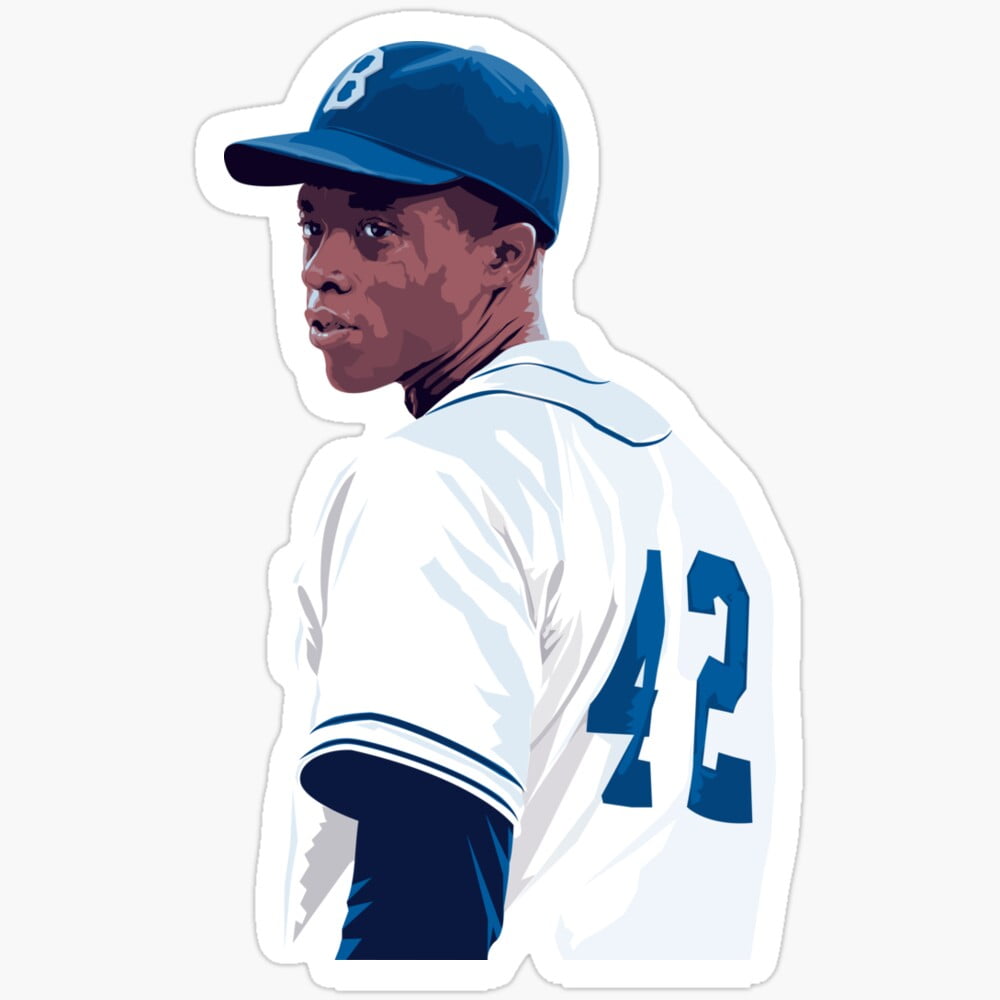 Chadwick Boseman As Jackie Robinson Sticker Baseball Sticker, Football ...
