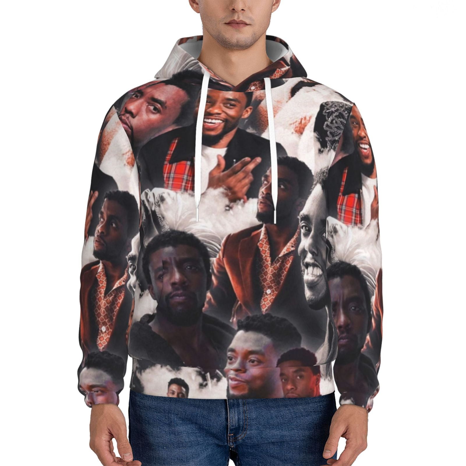 Chadwick Boseman Unisex Hoodie Novelty 3D Print Graphic Hooded ...