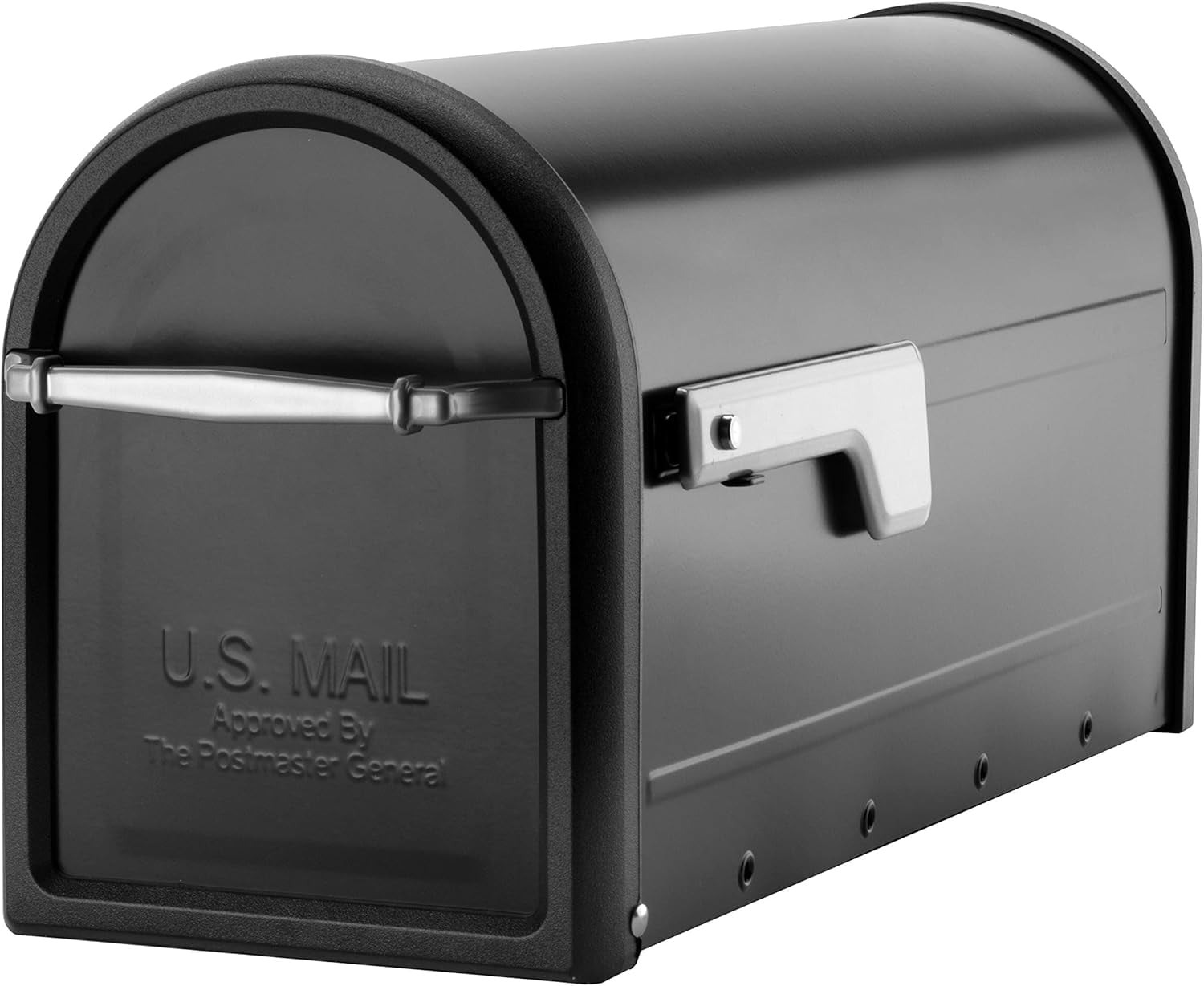 Chadwick Galvanized Steel Post Mount Mailbox, 8950B-10, Black, Medium ...
