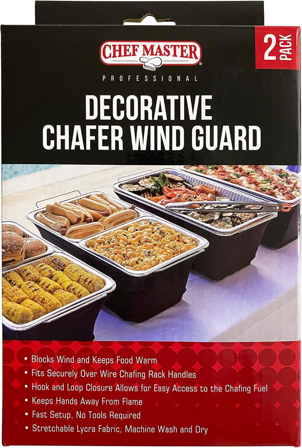 Chafer Wind Guard 2 Pack, Chafer Stand Cover, Decorative Food Warmer ...