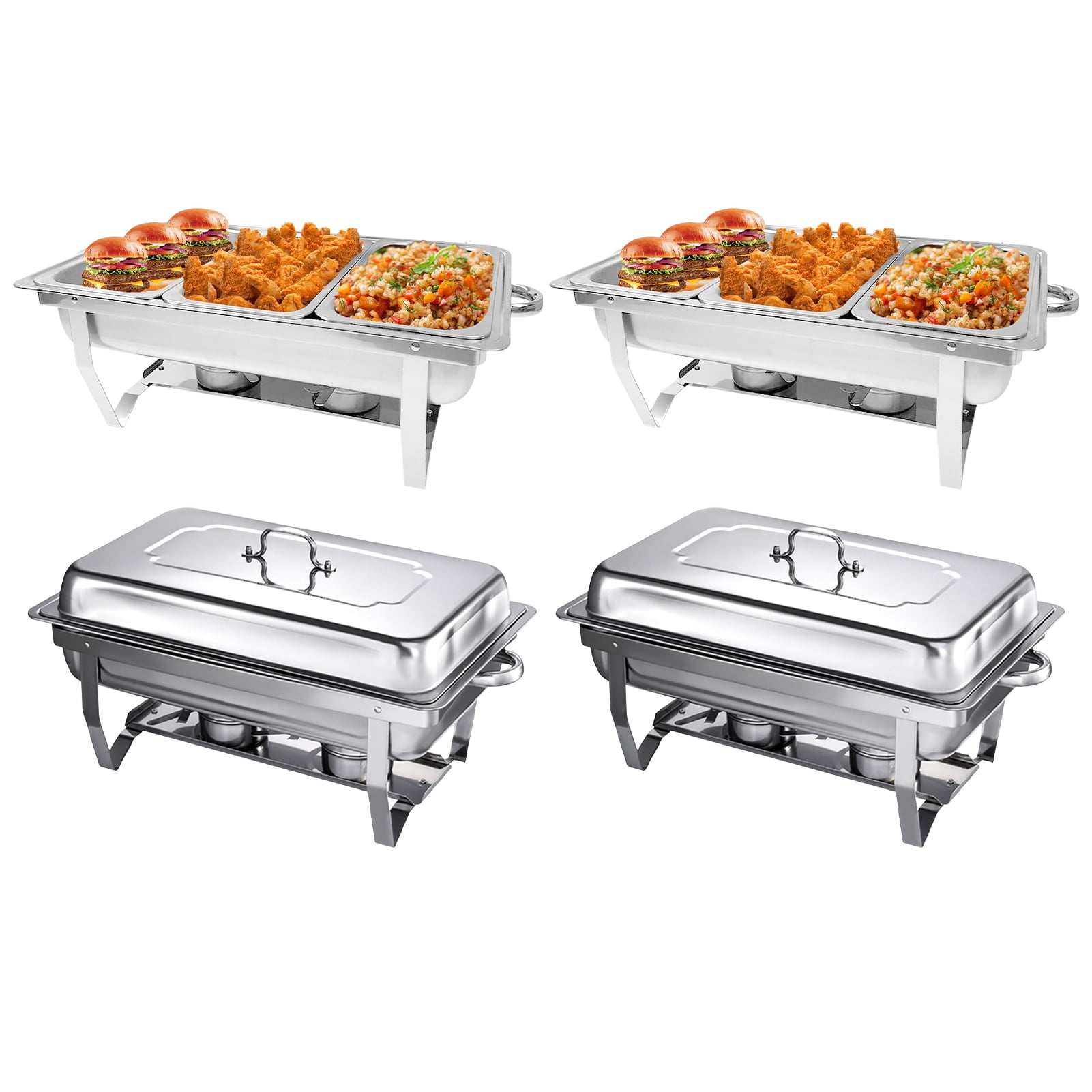 Chafing Buffet Set | 4 Pieces Buffet Food Warmer with Lids | Chafing ...