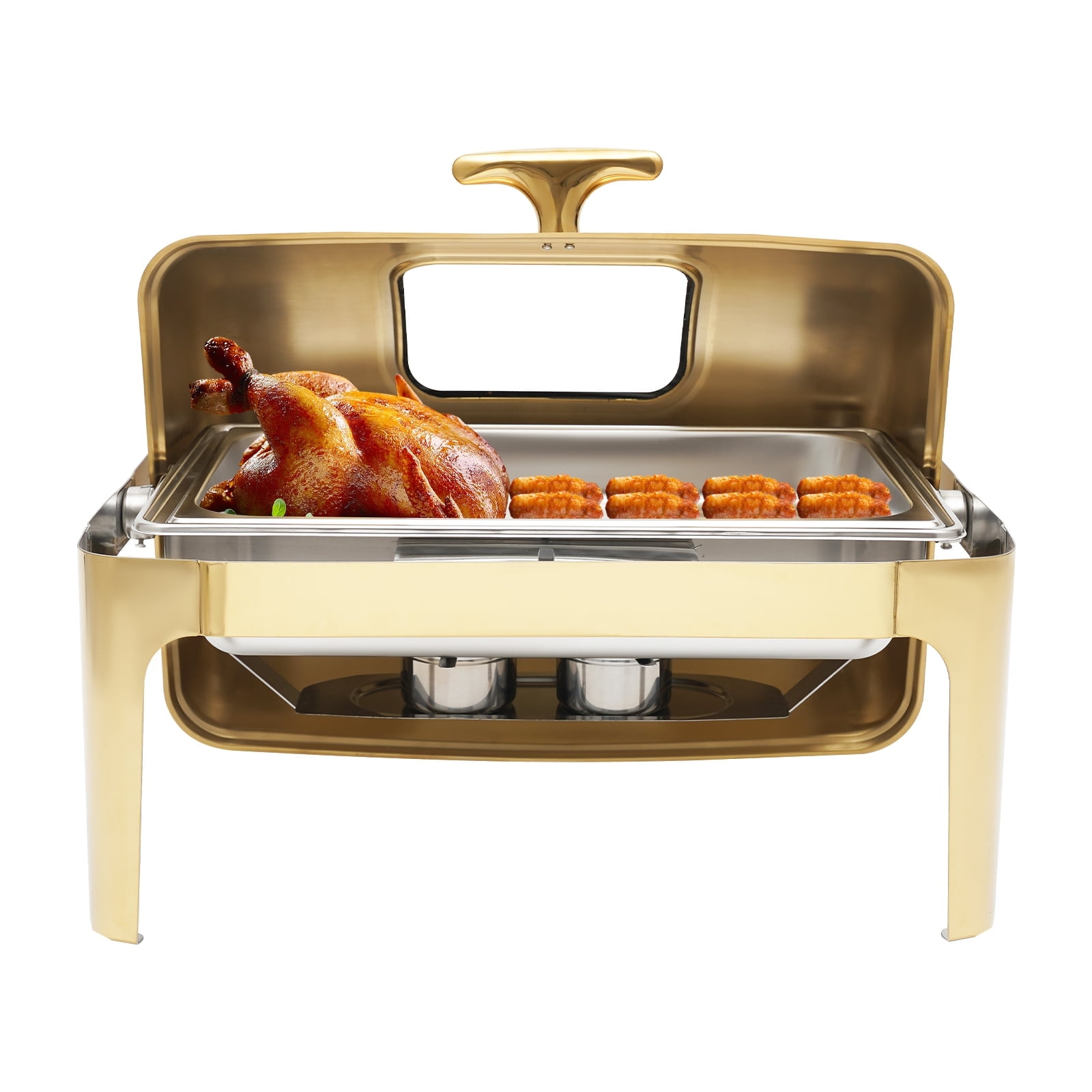 Chafing Dish, 9L/9.5Qt Rectangular Chafing Dish Buffet Set Stainless ...