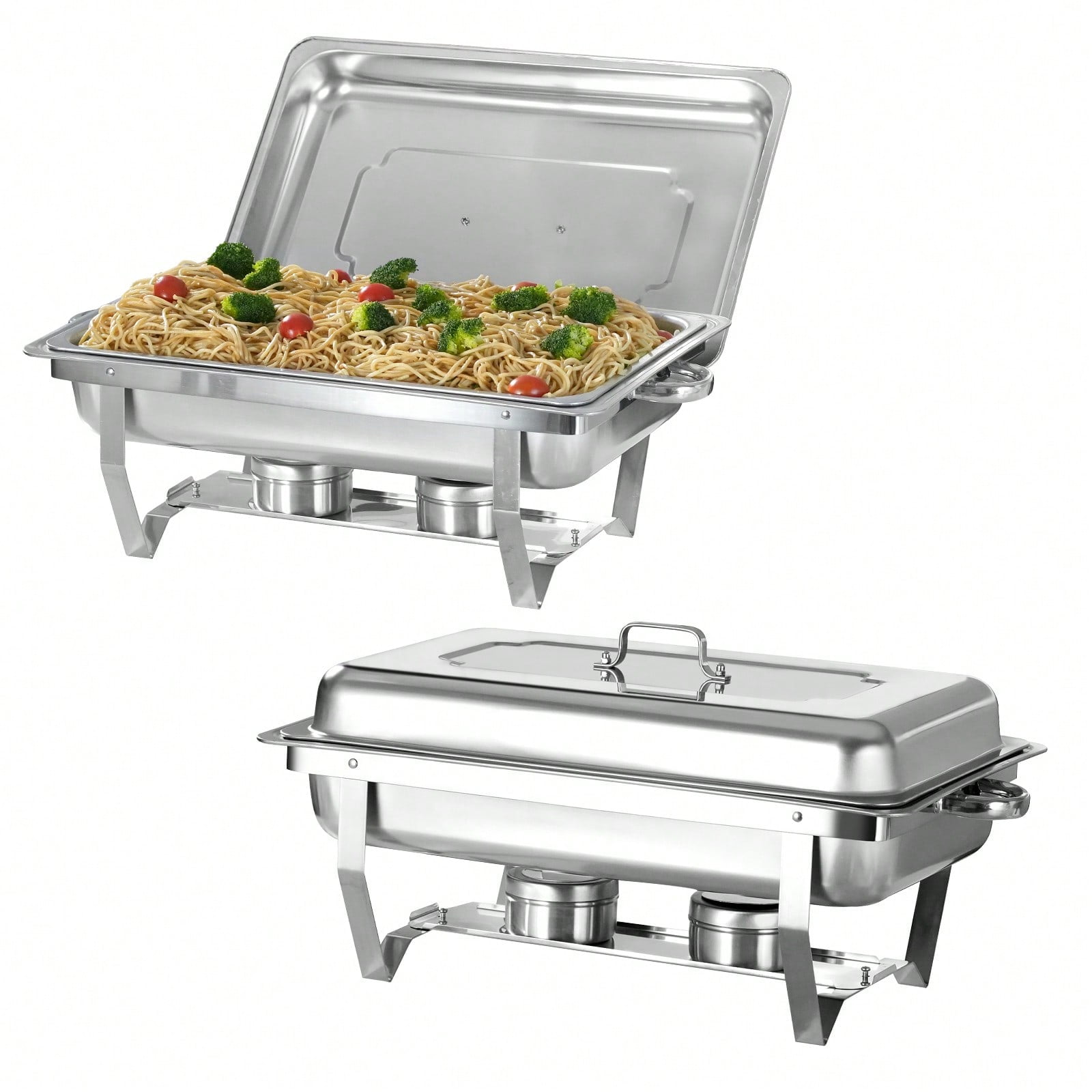 Chafing Dish Buffet Set 2/4/5/6/8/10 Pack 8QT Stainless Steel Food ...