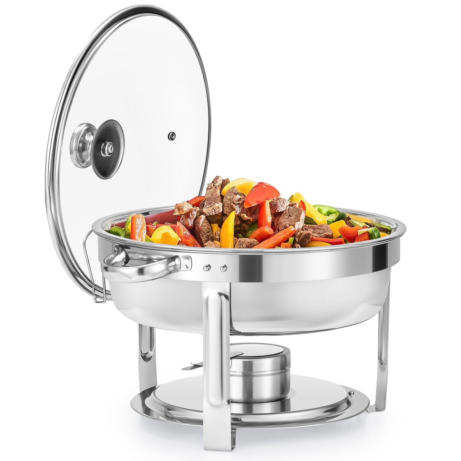 Chafing Dish Buffet Set, 5QT Stainless Steel Chafing Dishes for Buffet ...