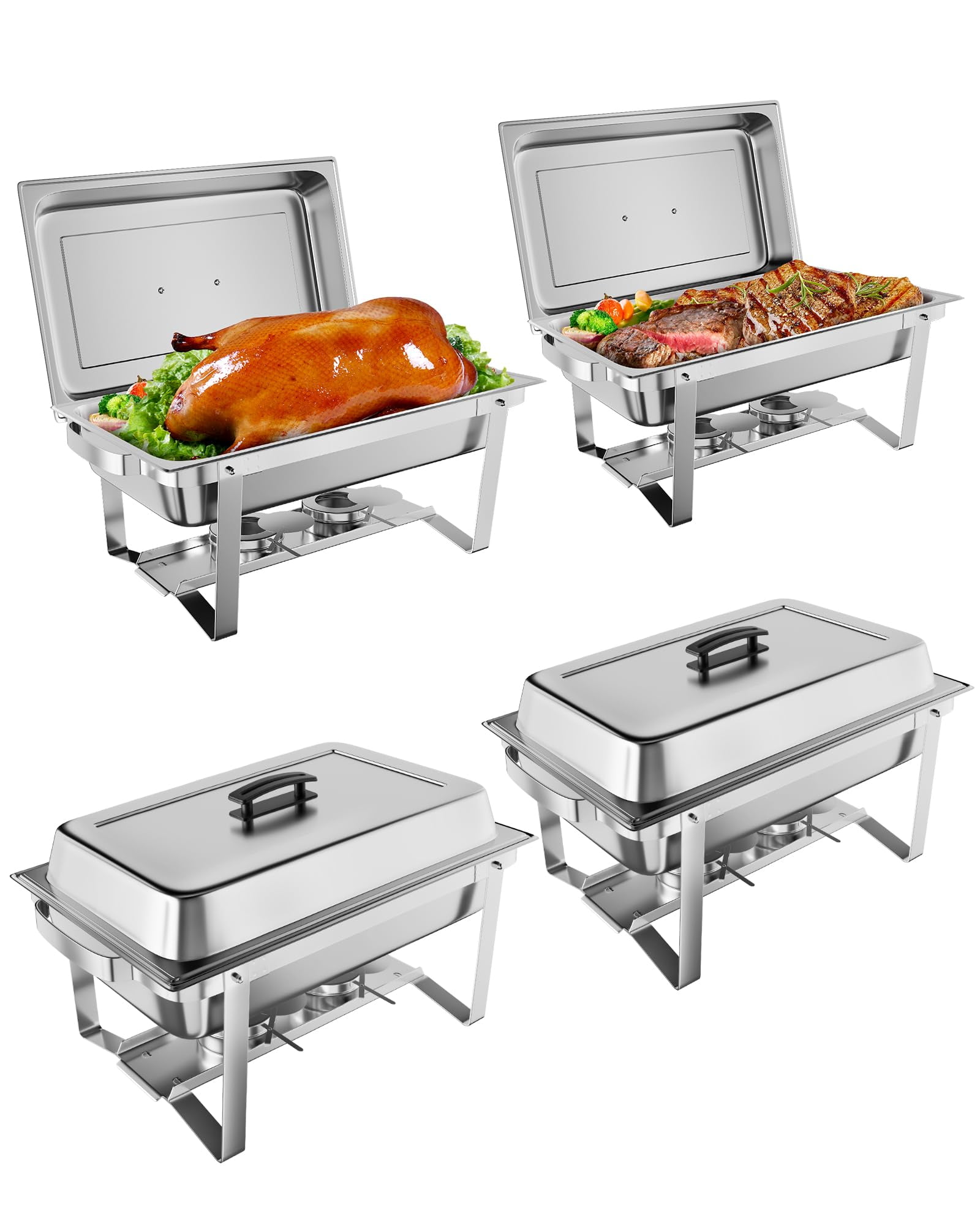 Chafing Dish Buffet Set,8 QT Chafing Dish Buffet Set Stainless Steel ...