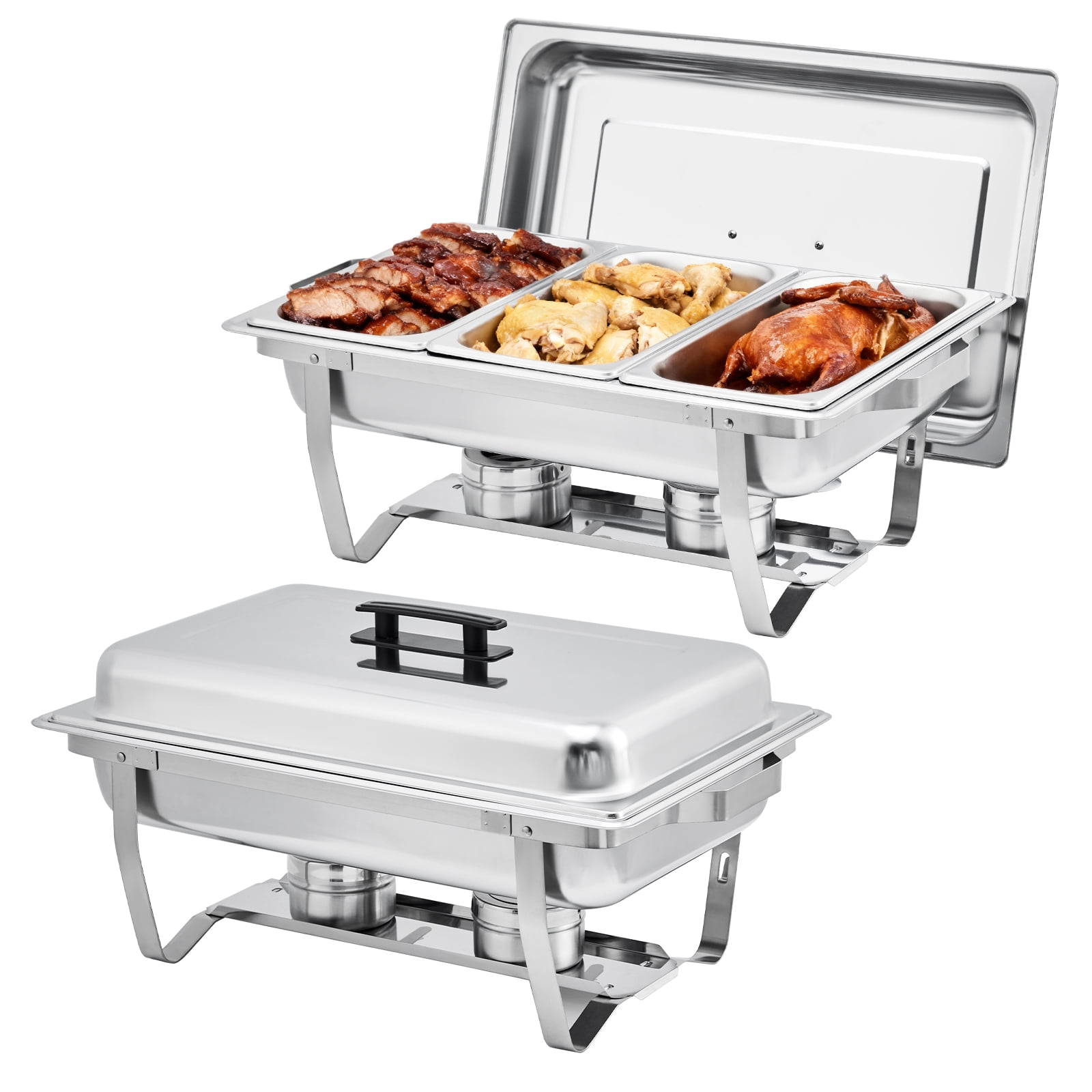 Chafing Dish Buffet Set, 8 QT Stainless Steel Chafing Dishes for Buffet ...