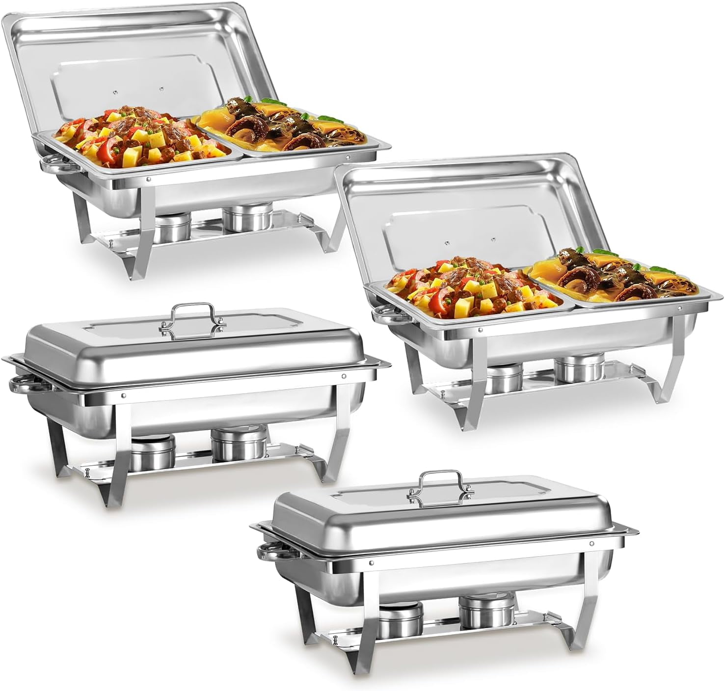 Chafing Dish Buffet Set, 8QT Stainless Steel Chafing Dish for Buffet ...