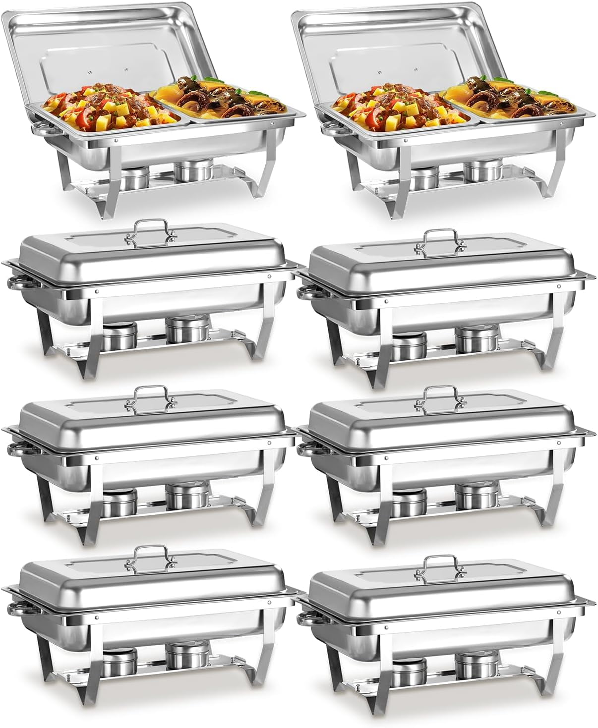 Chafing Dish Buffet Set, 8QT Stainless Steel Chafing Dish for Buffet ...