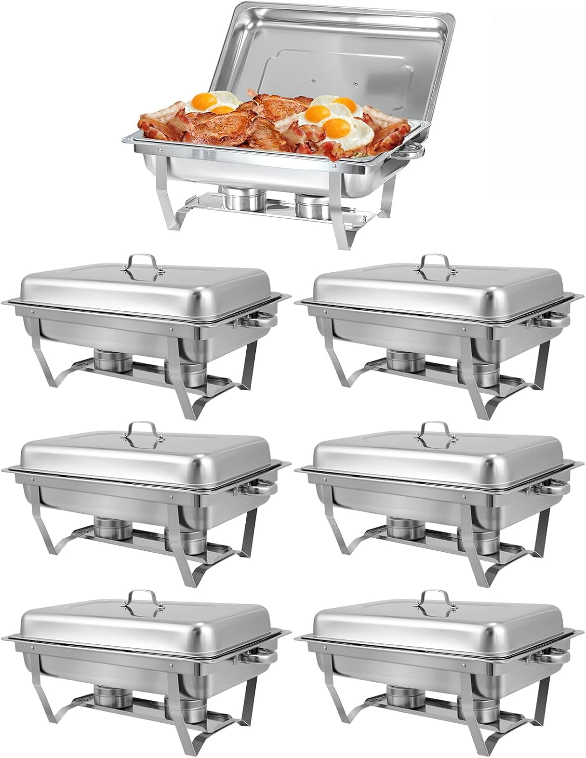 Chafing Dish Buffet Set, 8QT Stainless Steel Chafing Dishes for Buffet ...