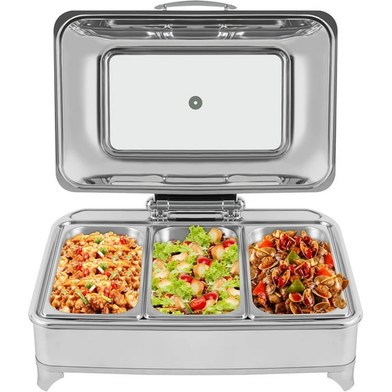 Chafing Dish Buffet Set,9L Electric Food Warmers,Stainless Steel Buffet ...