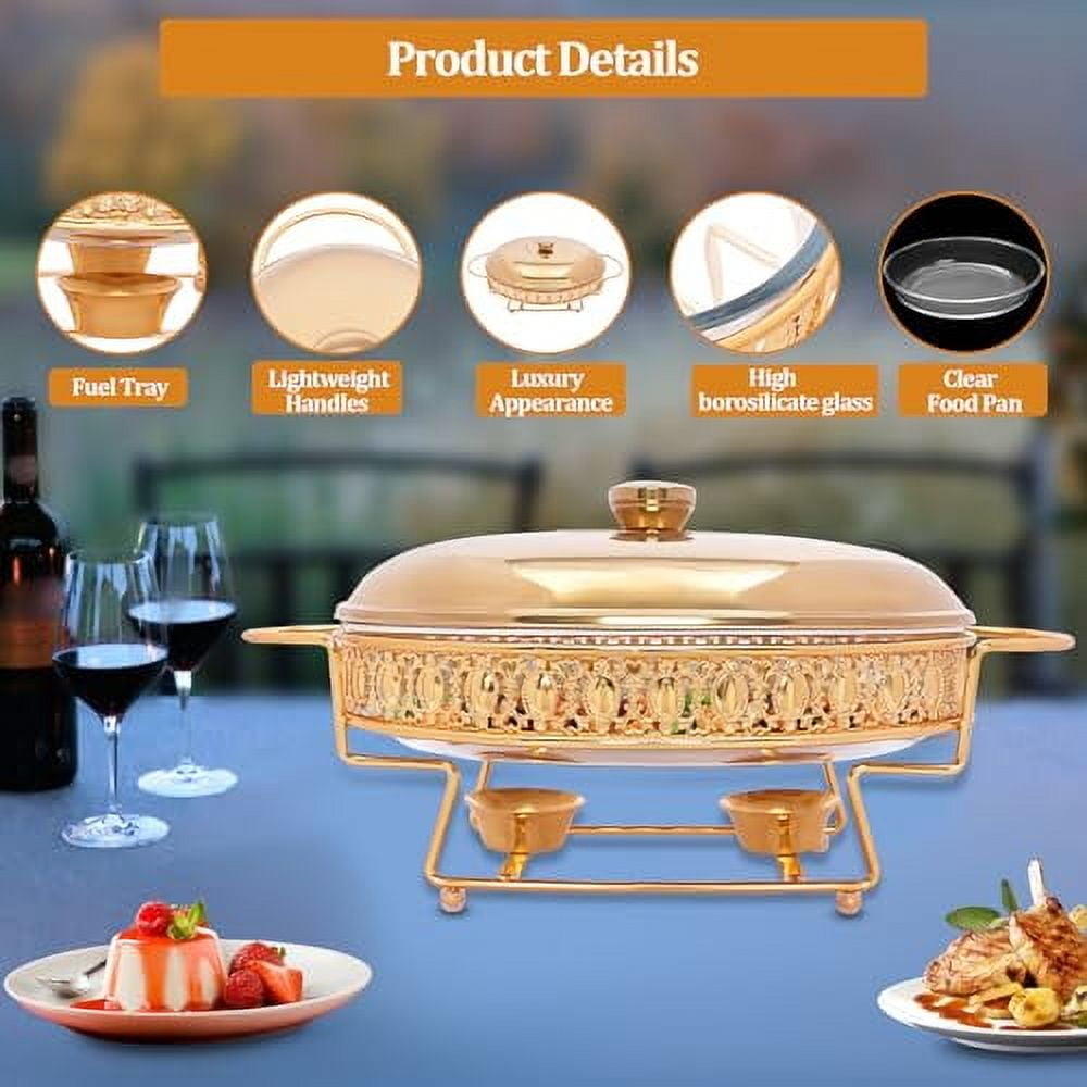 Chafing Dish Buffet Set, Buffet Serving Chafer, Stainless Steel Oval ...