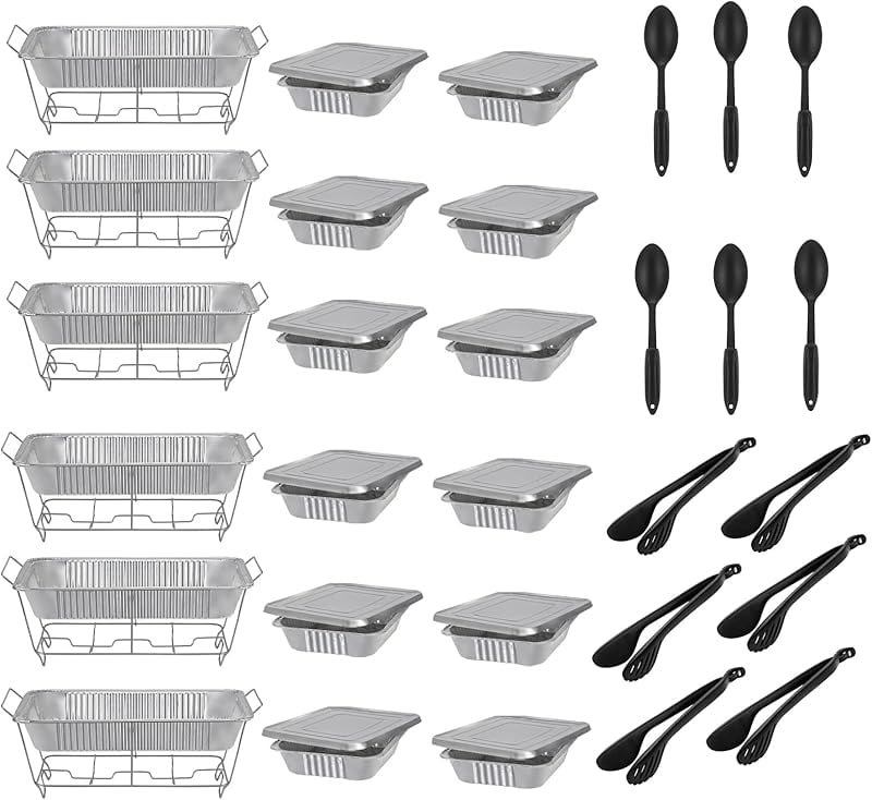 Chafing Dish Buffet Set Disposable, Buffet Servers and Warmers, Food Warmer for Parties Buffets ...