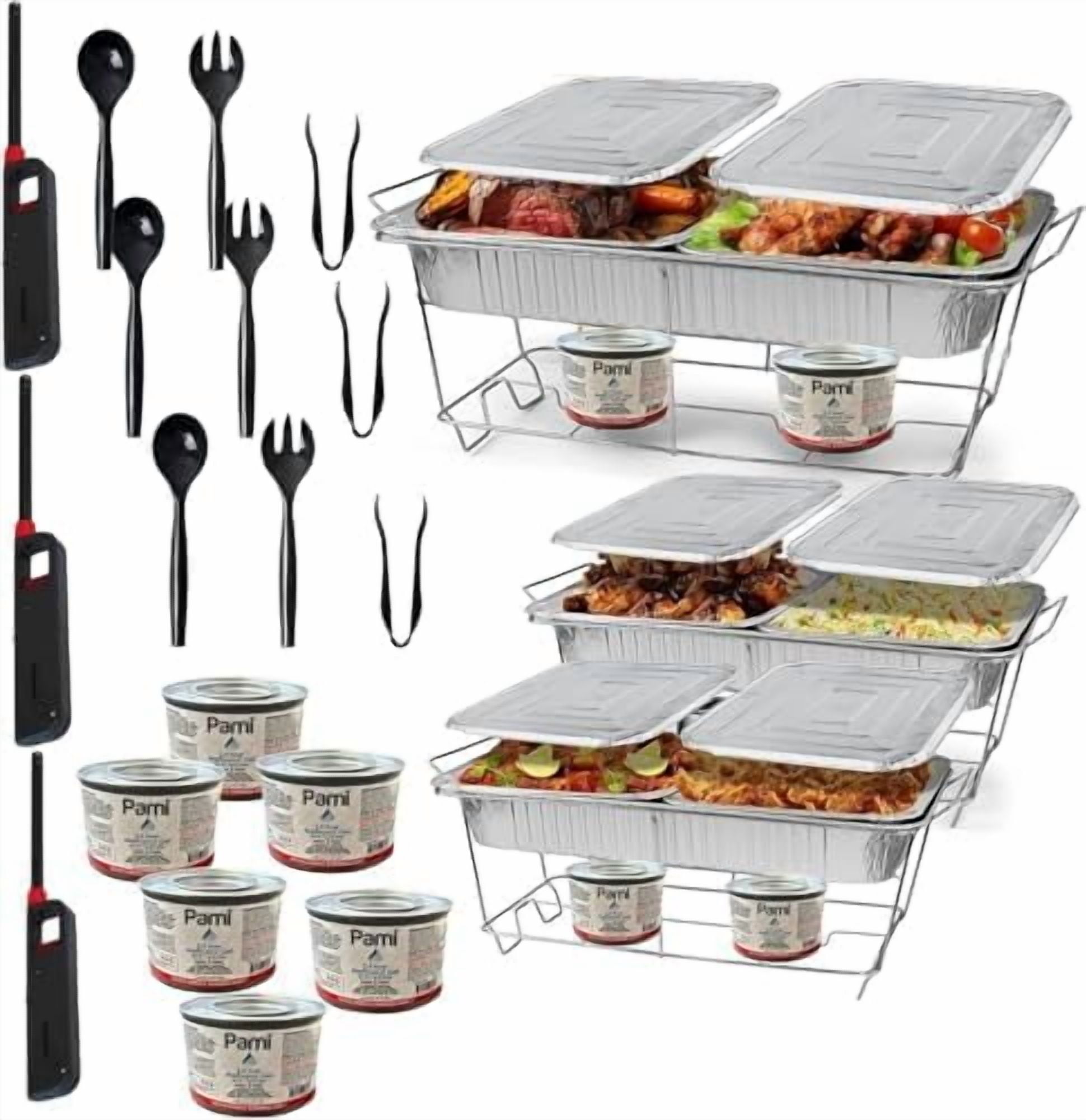 Chafing Dish Buffet Set Disposable | Servers and Warmers, Serving Kit ...