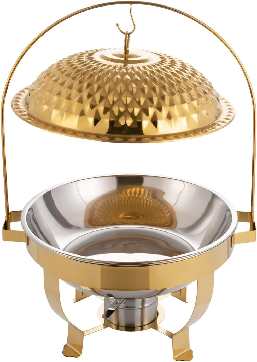 Chafing Dish Buffet Set, Hanging Lid Dining Stove with Lid Round ...