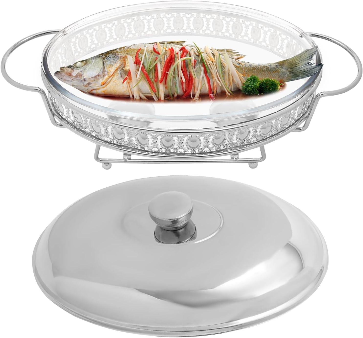 Chafing Dish Buffet Set,Round Chafing Dishes for Buffet with Lid ...
