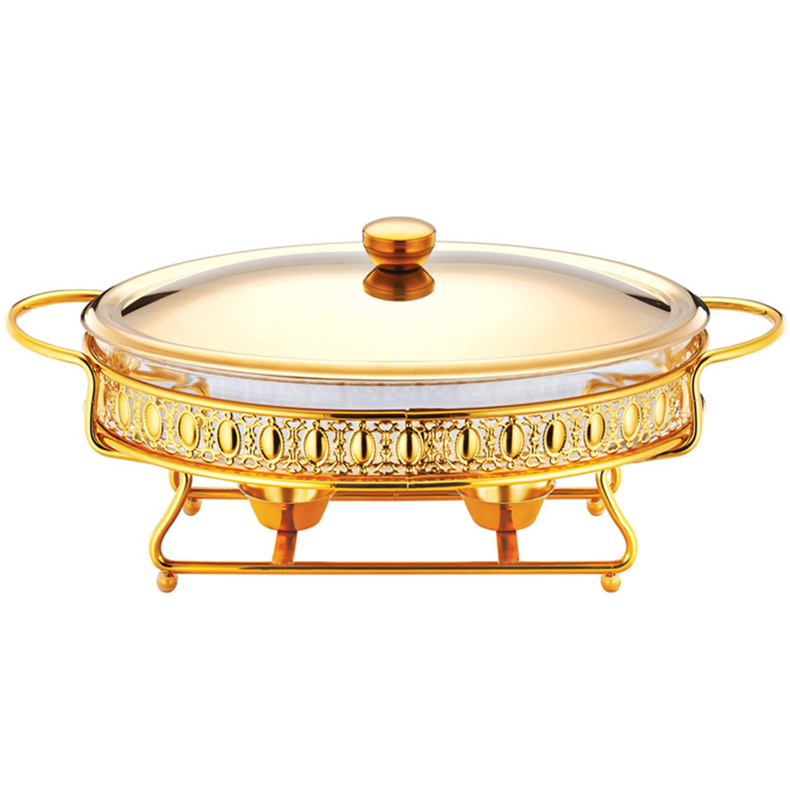 Chafing Dish Buffet Set, Round Stainless Steel Buffet Servers and ...