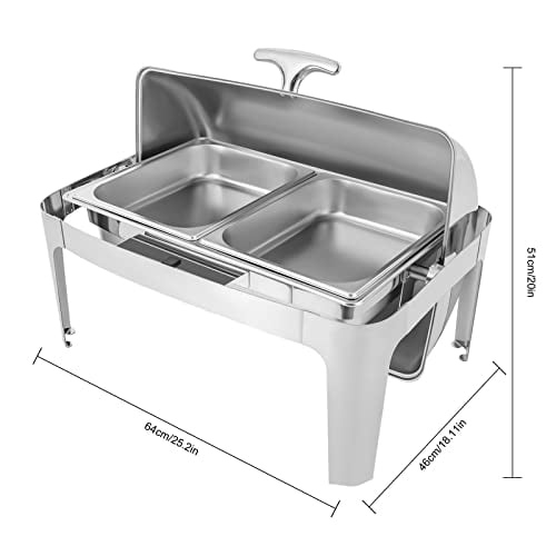 Chafing Dish Buffet Set Stainless Steel Buffet Server and Warmer 9L ...