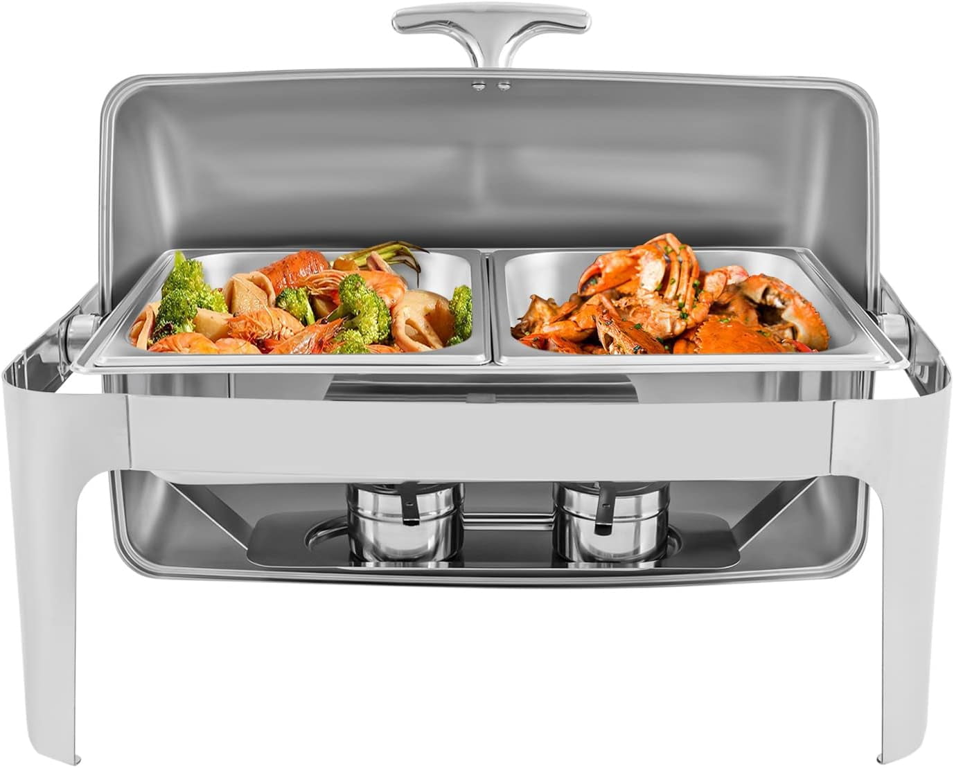 Chafing Dish Buffet Set Stainless Steel Buffet Server and Warmer 9L ...