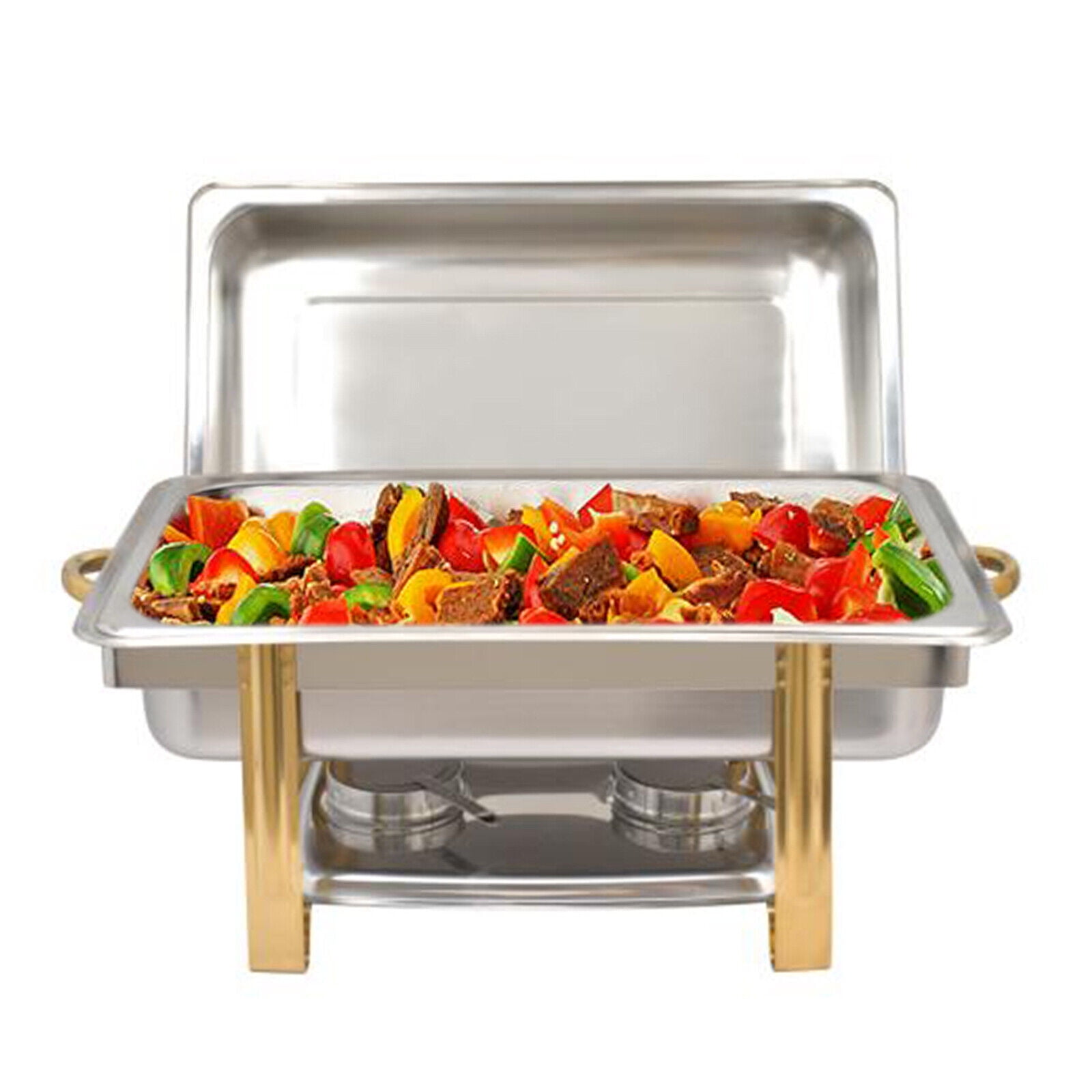 Chafing Dish Buffet Trays Chafer W/Warmer & Lid Mirror Finish Catering ...