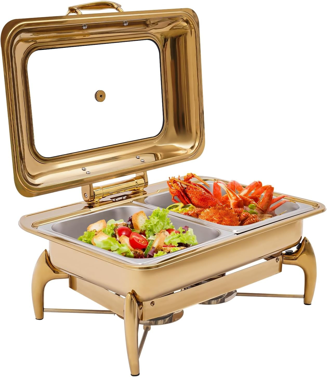 Chafing Dish Buffet Warmer, 9L/9.51QT Stainless Steel Rectangular ...