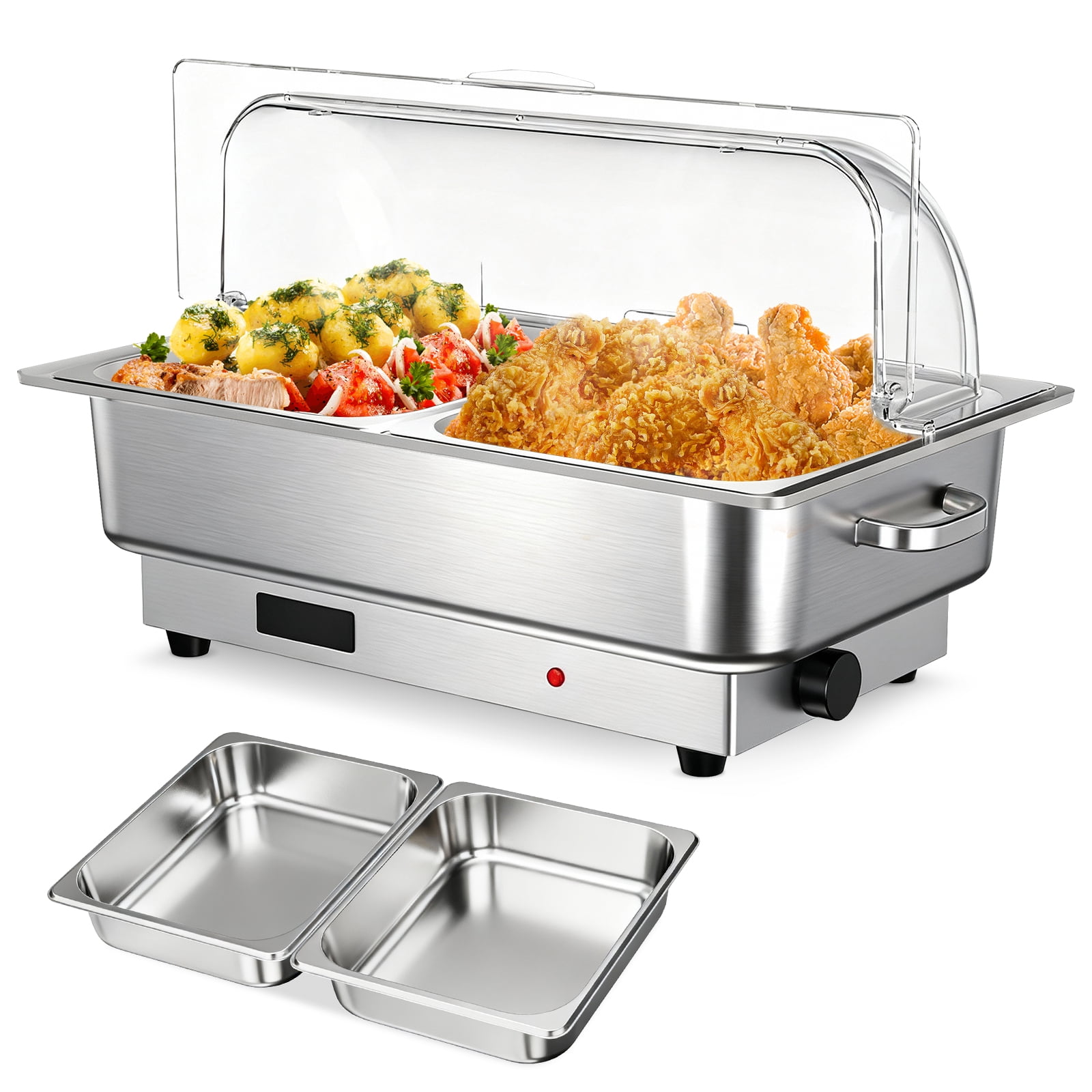 Chafing Dish Electric Buffet Set,9QT Stainless Steel Food Servers and ...