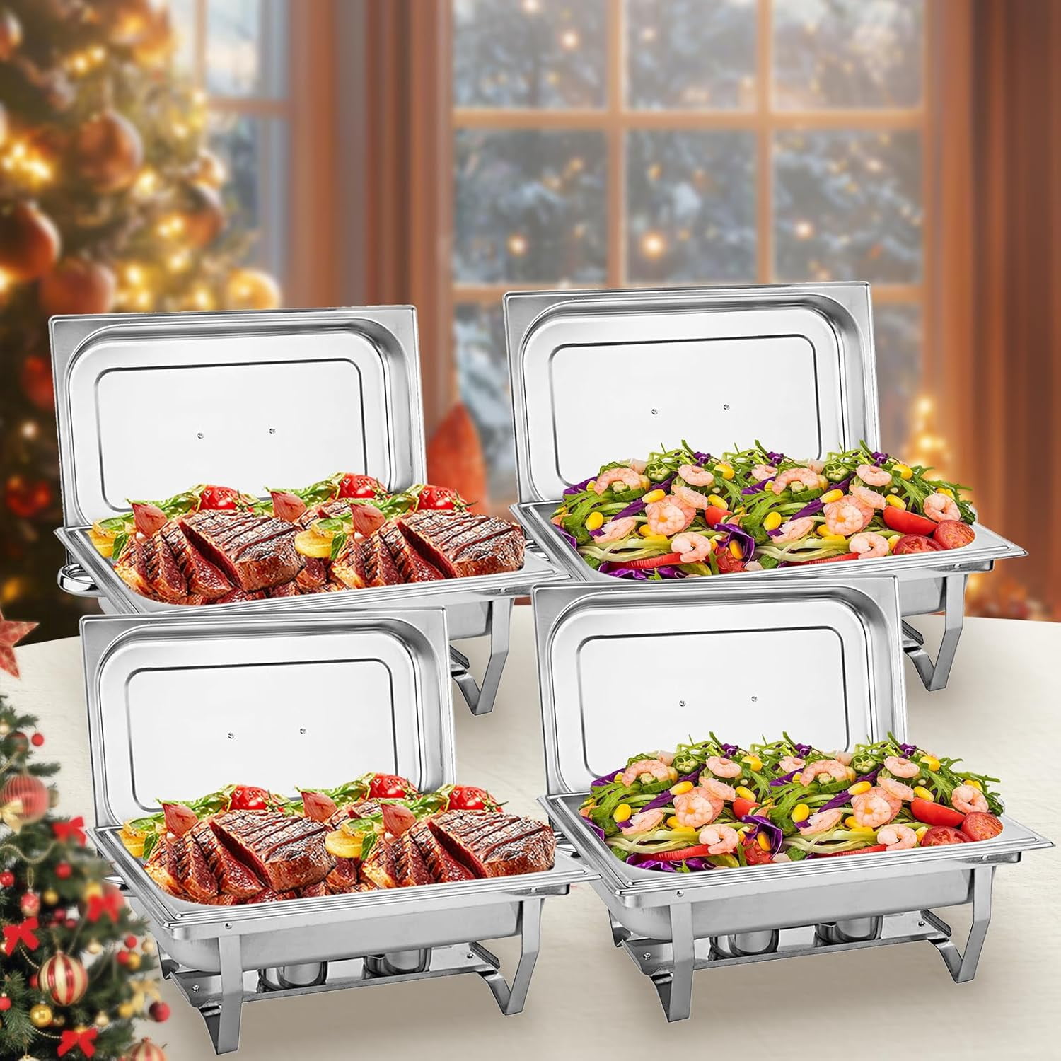 Chafing Dish for Buffet, 8QT Buffet Servers, Rectangle Catering ...