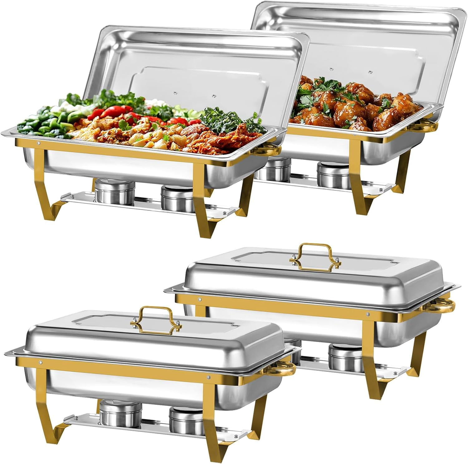 Chafing Dishes for Buffet, 8QT High Grade Stainless Steel Chafing Dish ...