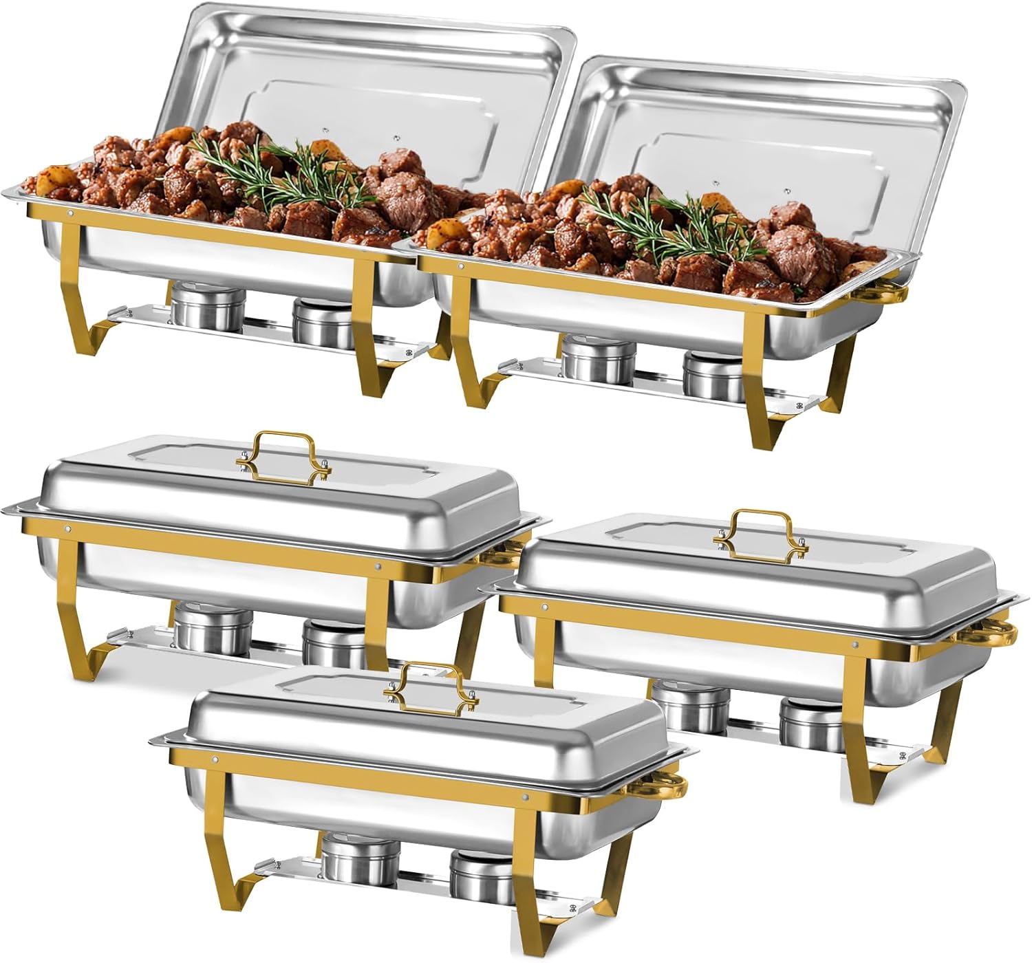 Chafing Dishes for Buffet, 8QT High Grade Stainless Steel Chafing Dish ...