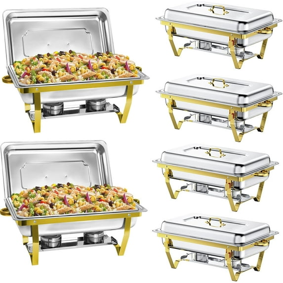 Chafing Dishes for Buffet, 9QT 6 Pack Chafing Dish Buffet Set ...