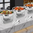 Chafing Dishes for Buffet 2 Pack 6QT Round Stainless Steel Set with ...