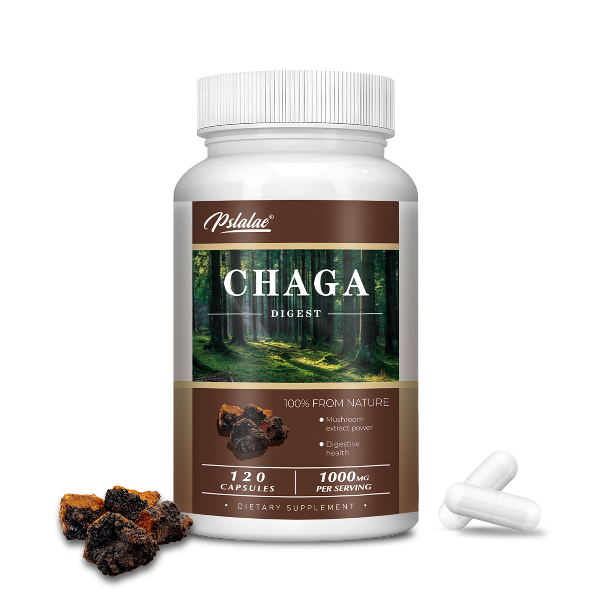 Chaga Extract 1000mg - Improve Immunity & Liver Functions, Digestive ...