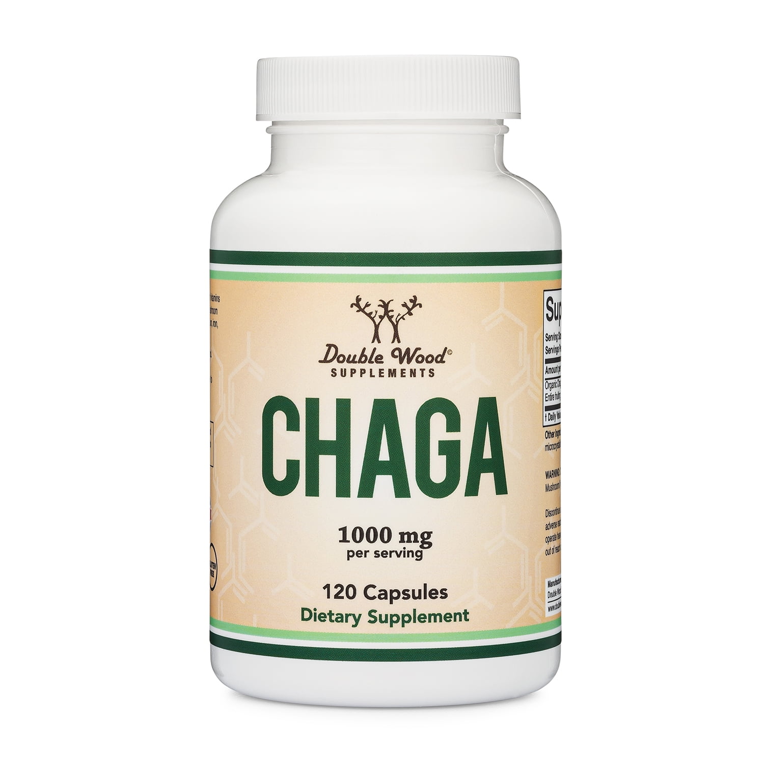 Chaga Mushroom Supplement - 120 x 500 mg capsules - Digestive Support ...