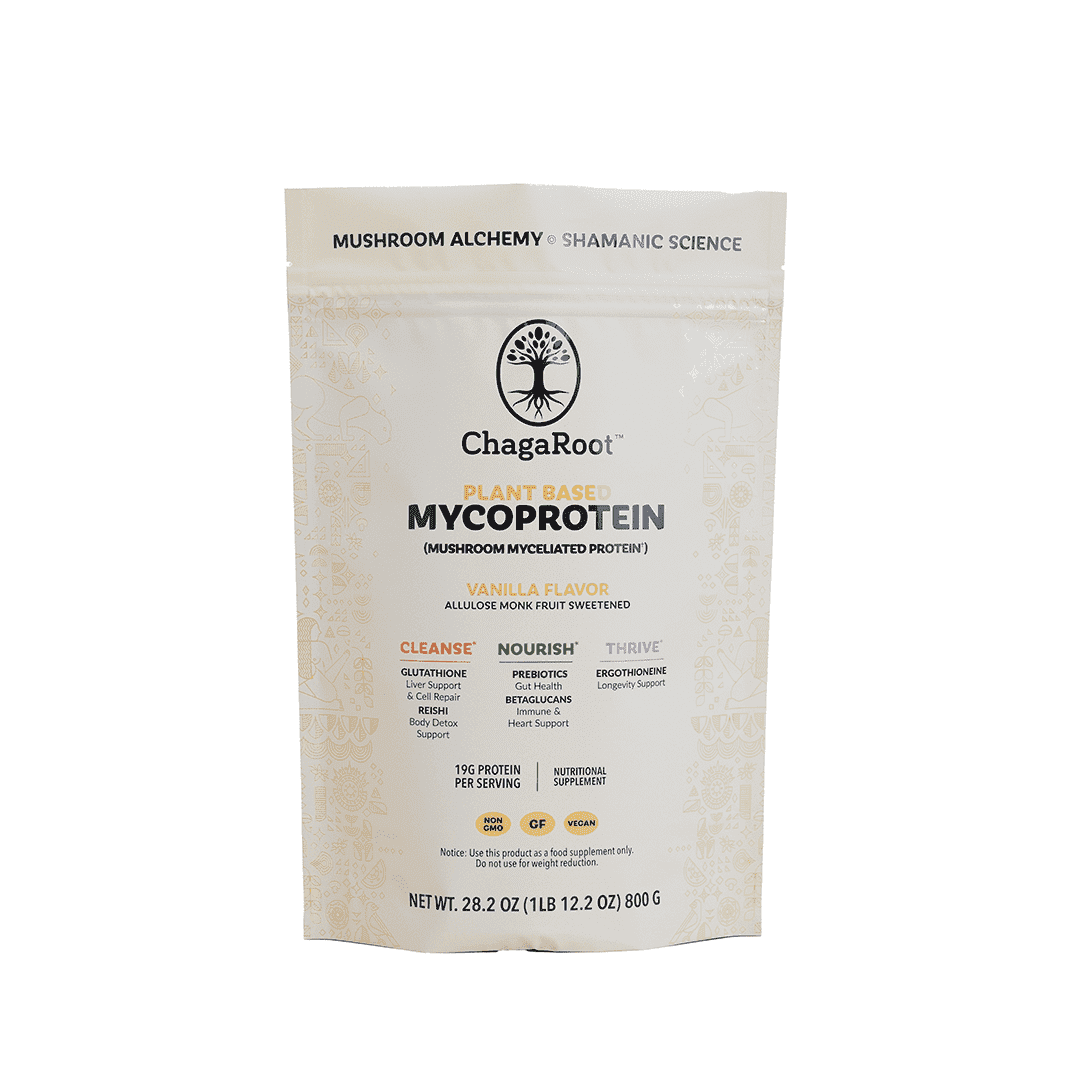 ChagaRoot Mycoprotein Mushroom Vanilla Protein Powder - Vegan, Plant ...