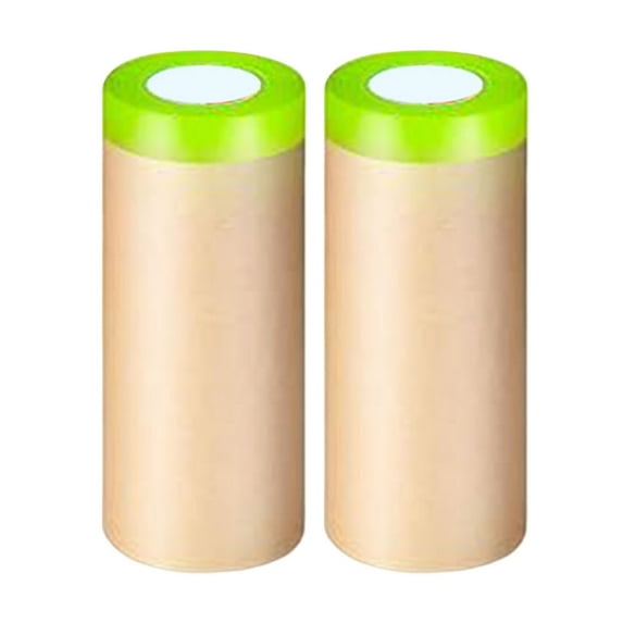 Chagetd 2 Rolls Pre-Taped Masking Paper Strong Stickiness Waterproof ...