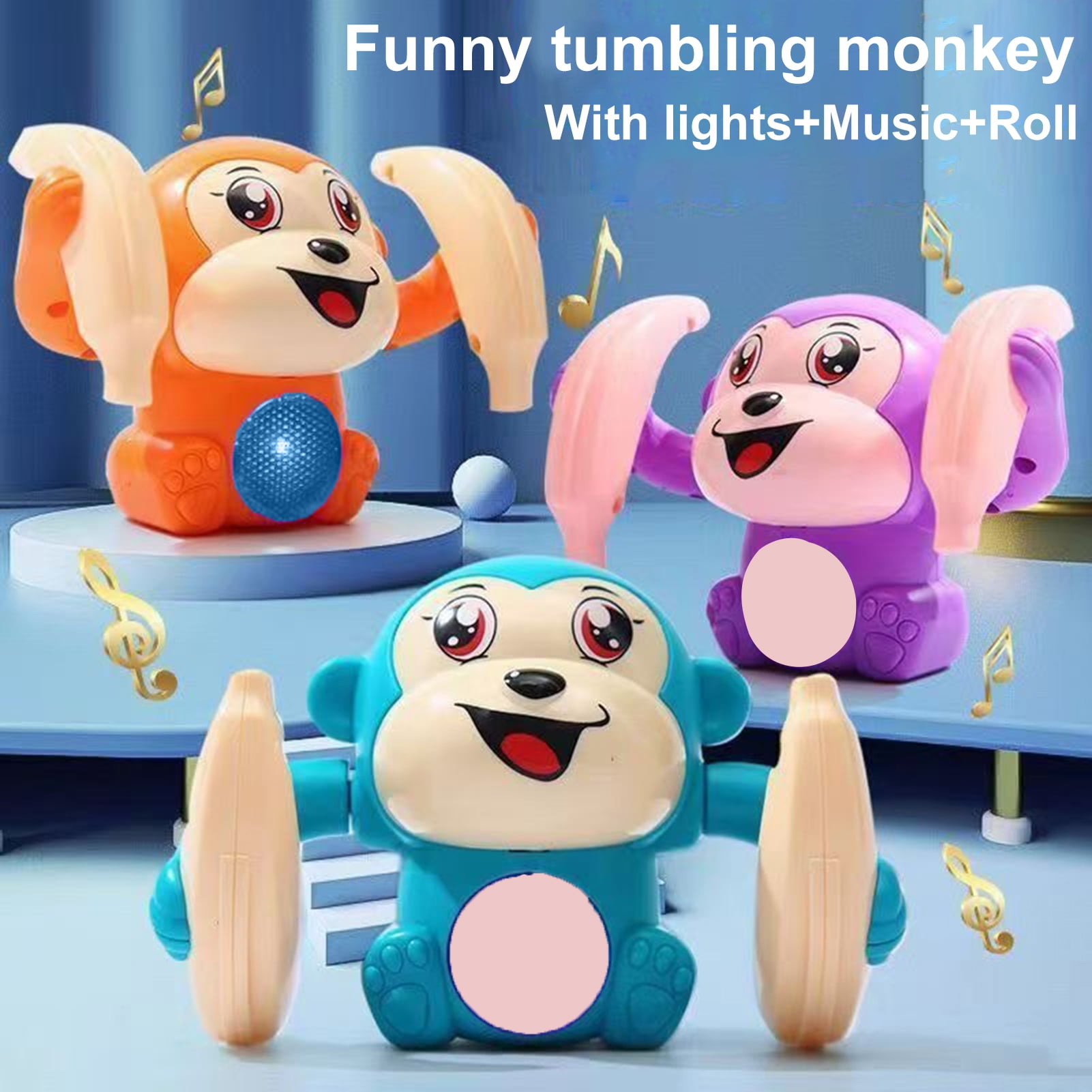 Chagetd Baby Toys Monkey Crawling Toy Educational Electric Roll And ...
