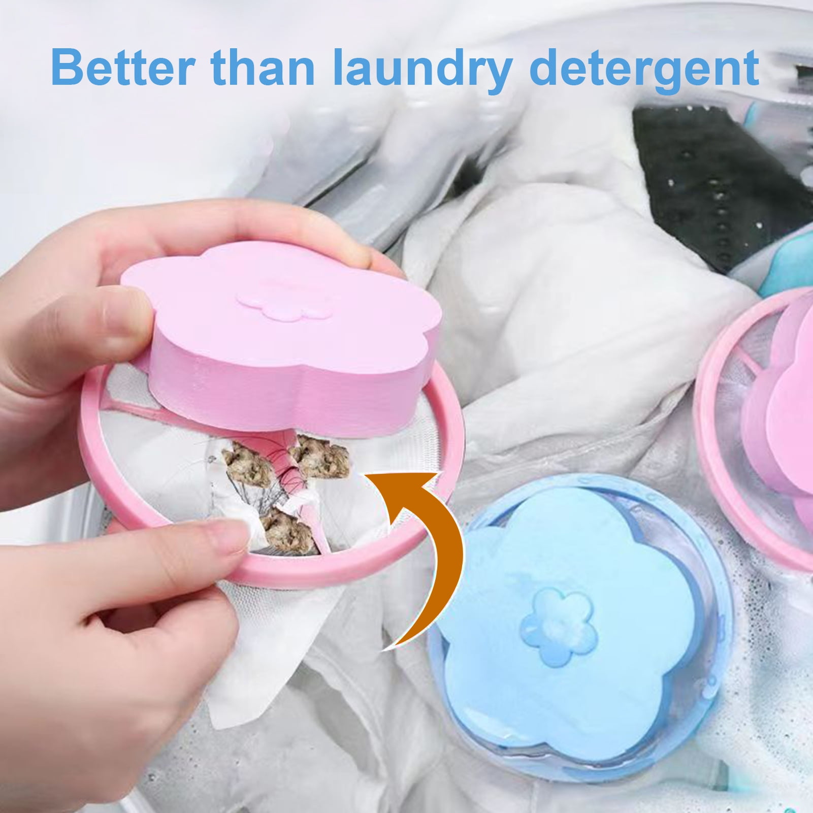 Chagetd Filter Bag Plum-Shaped Sponge Block Washing Machine Filter Hair ...