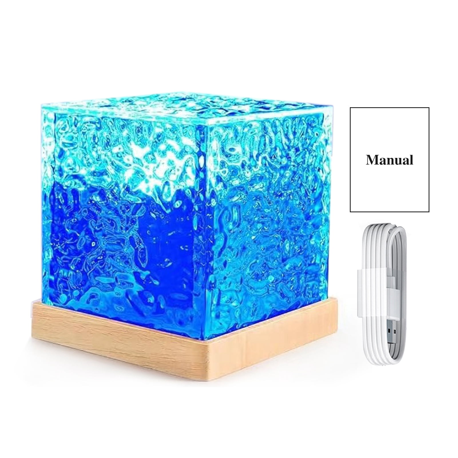 Chagetd Ocean Wave Projector Lamp Night Light Remote Control 16-Colors ...