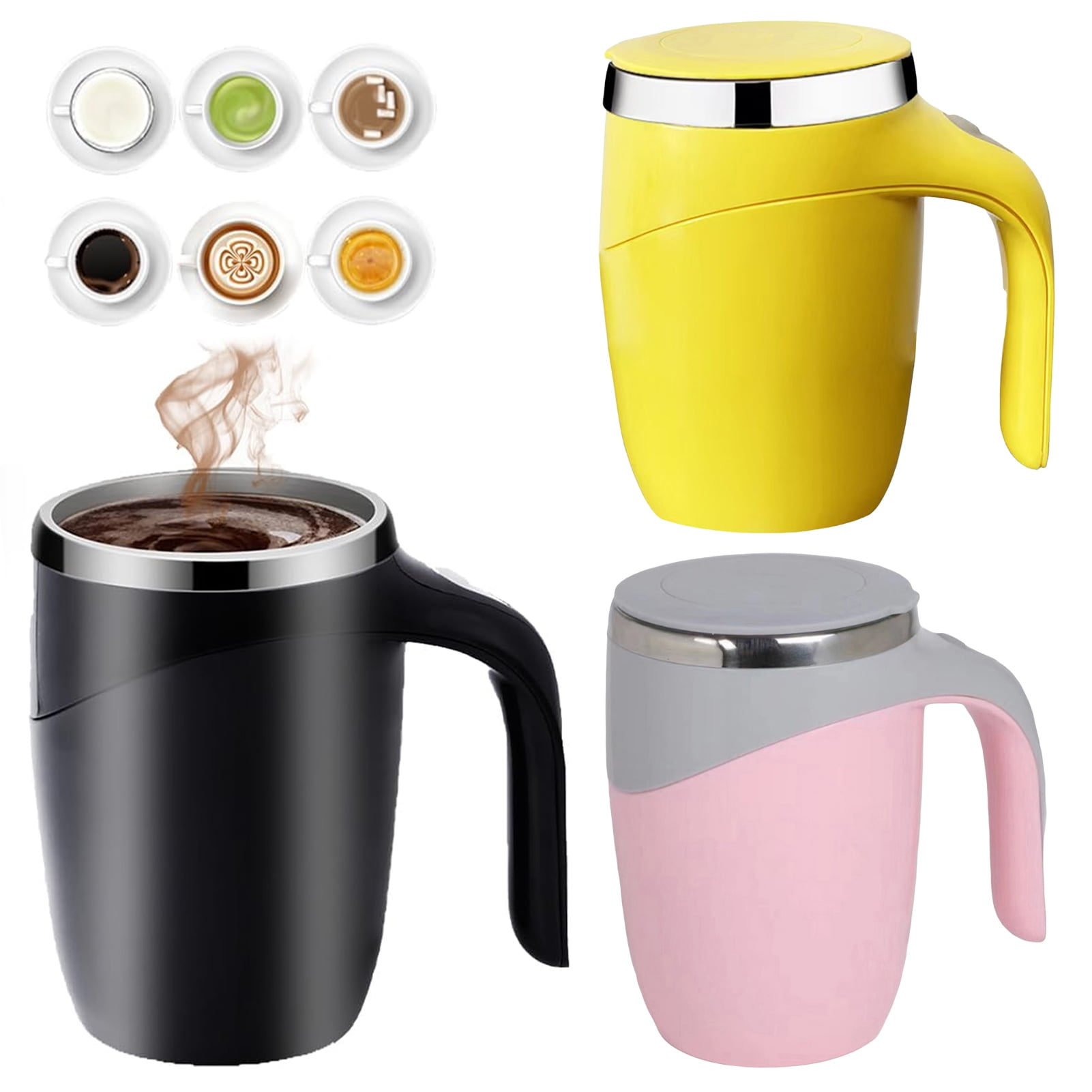 Chagetd Self Stirring Coffee Cup 380ml Automatic Magnetic Stirring Mug ...