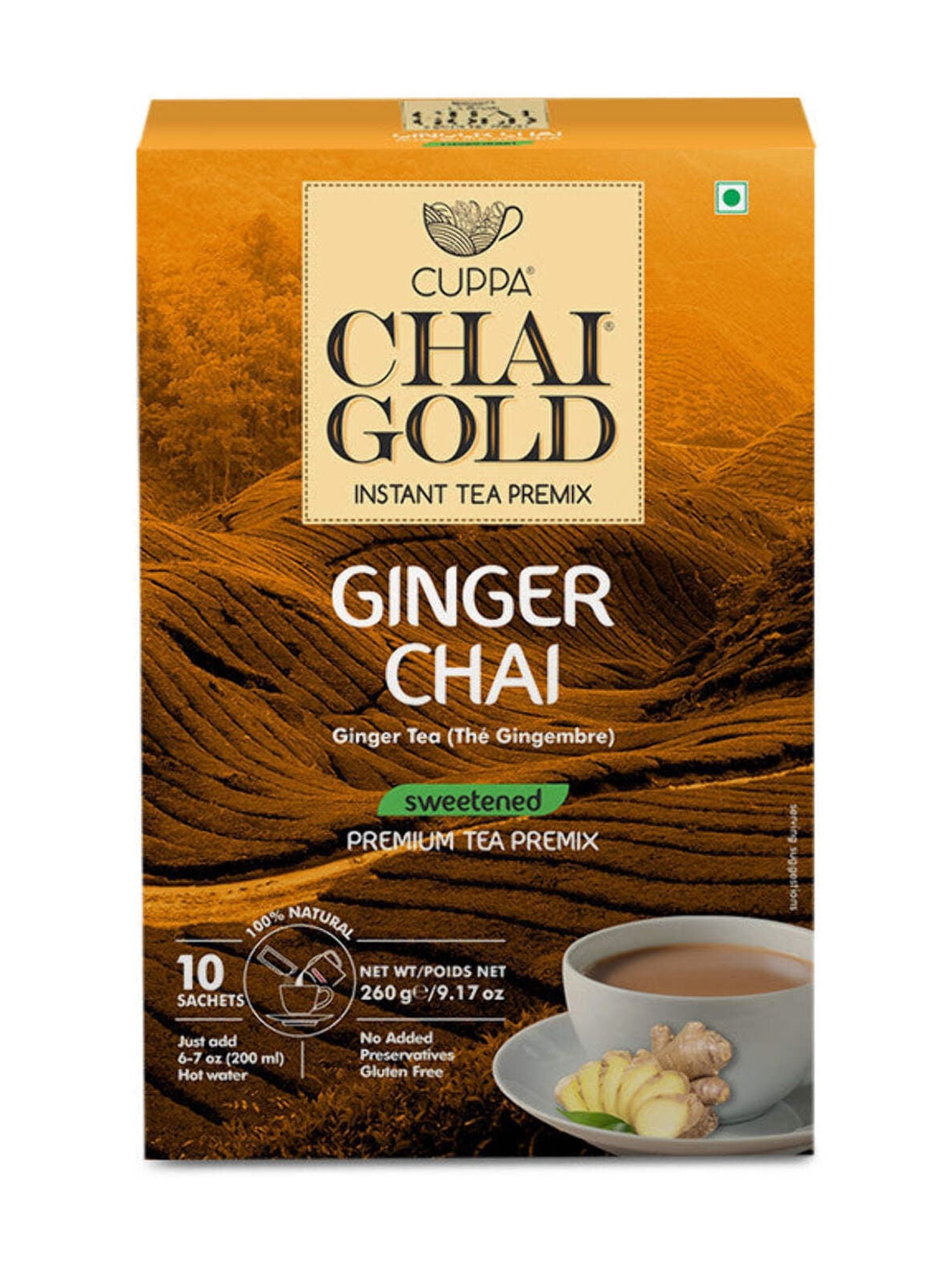Chai Gold Instant Ginger Chai Sweetened (10 Count) - Walmart.com