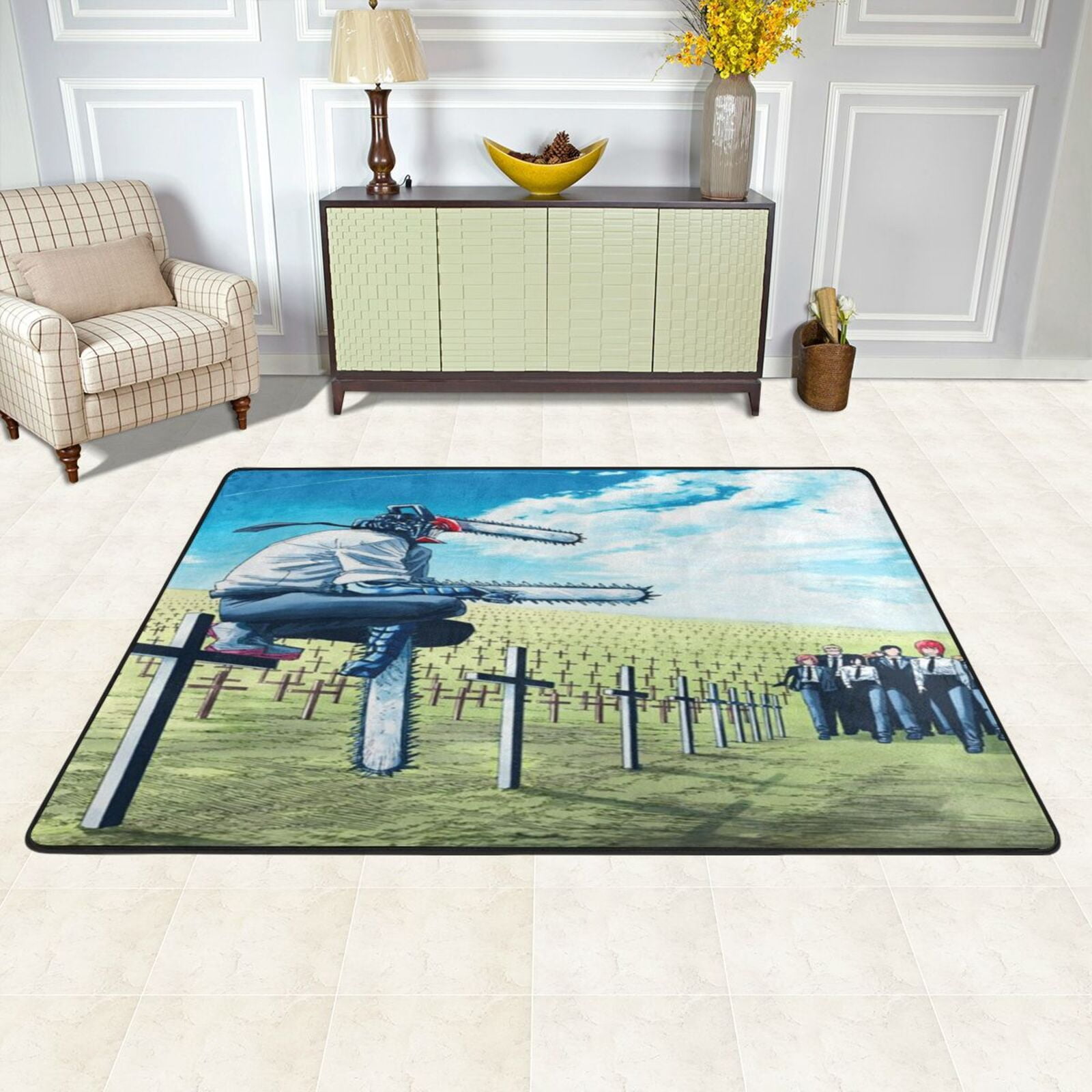 Chai-Nsa,W Anime Men Area Rugs Carpet Flannel Soft Anti-Slip Rug For ...