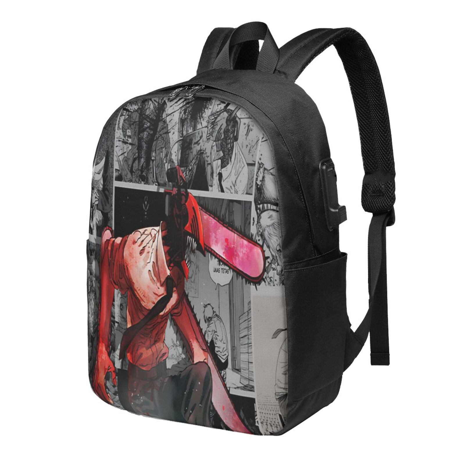 Chai-Nsa,w Anime Men Backpack with USB Charging Port Daypack Laptop ...