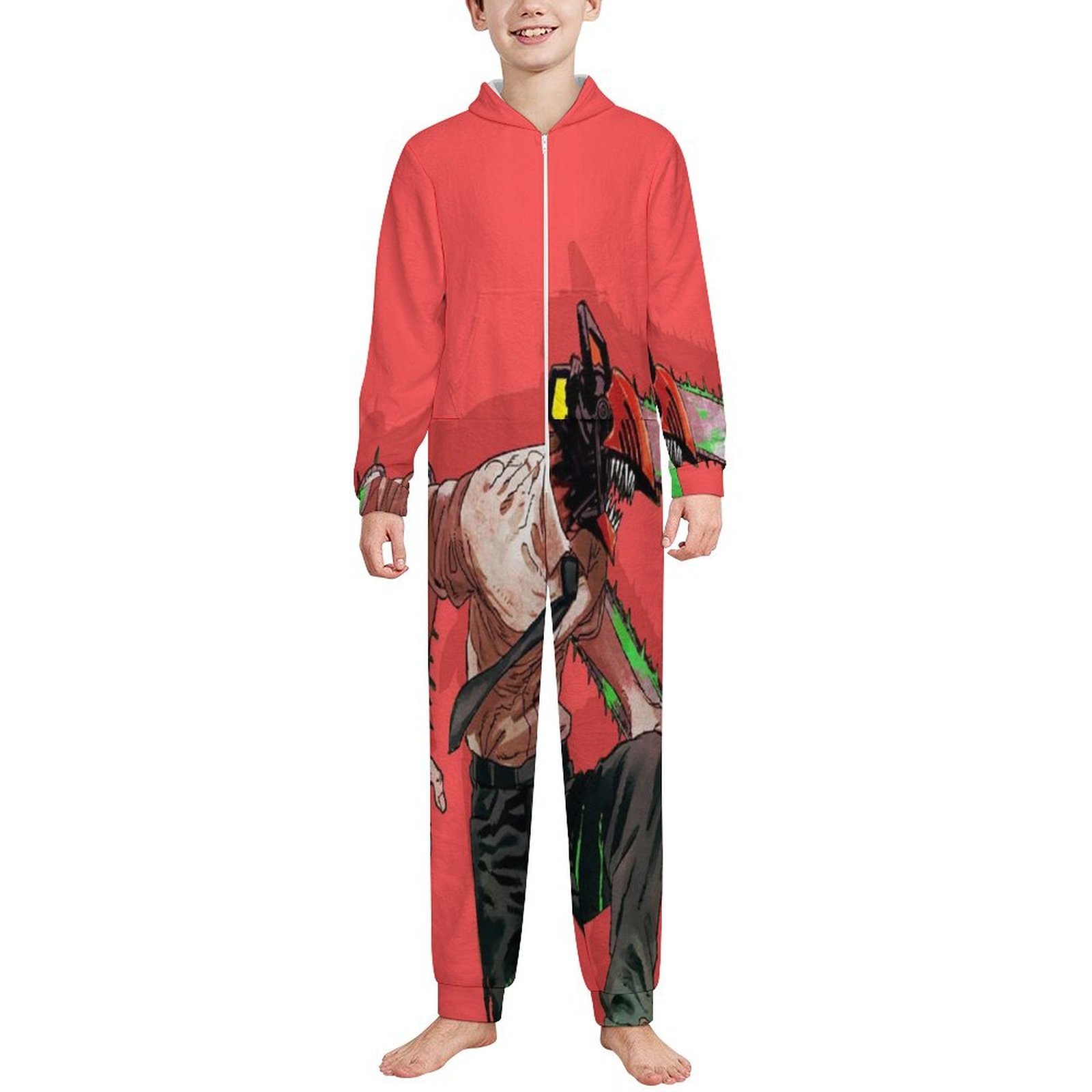 Chai-Nsa,w Anime Men Fleece Pajama One Piece Sleepwear Jumpsuits for ...