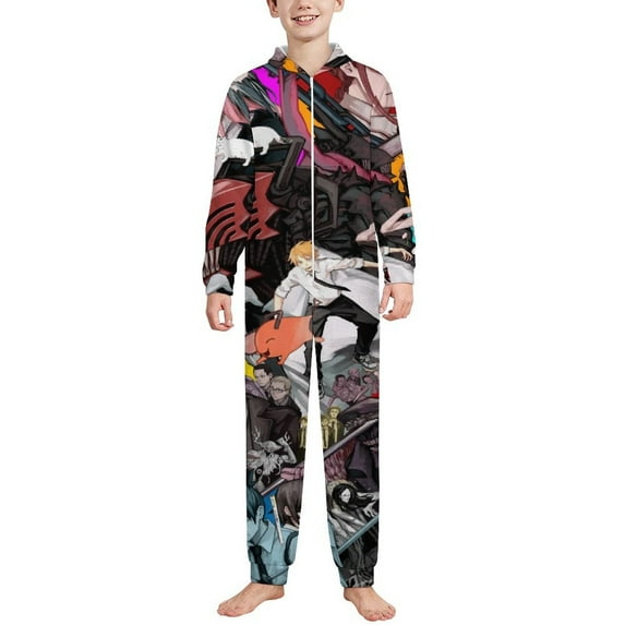 Chai-Nsa,w Anime Men Fleece Pajama One Piece Sleepwear Jumpsuits for ...
