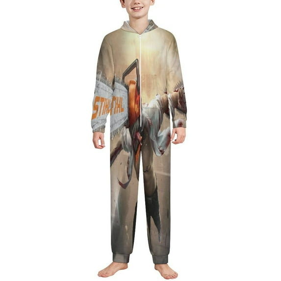 Chai-Nsa,w Anime Men Fleece Pajama One Piece Sleepwear Jumpsuits for ...
