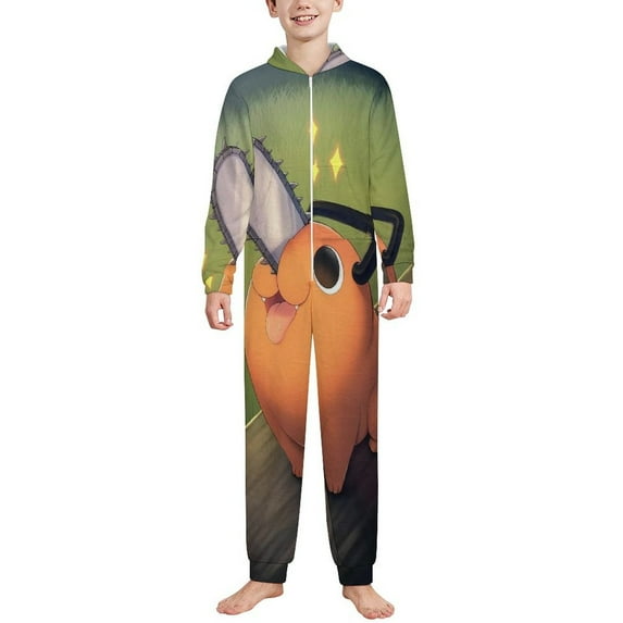 Chai-Nsa,w Anime Men Fleece Pajama One Piece Sleepwear Jumpsuits for ...